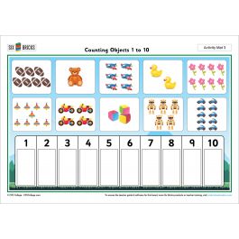 Activity Mats 3&4: Counting Objects & Bricks 1 to 10