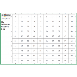 Activity Mats 50 & 51: My Six Bricks Number Grid 1